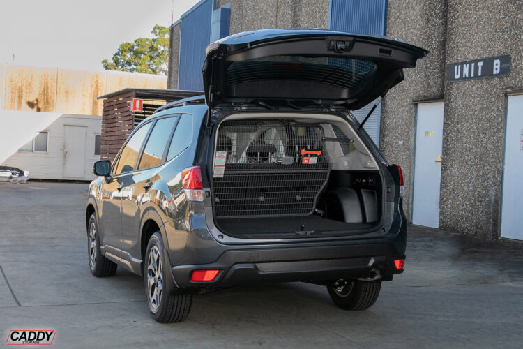 Subaru Forester Rear Position Mesh Cargo Barrier - Caddy Storage Systems