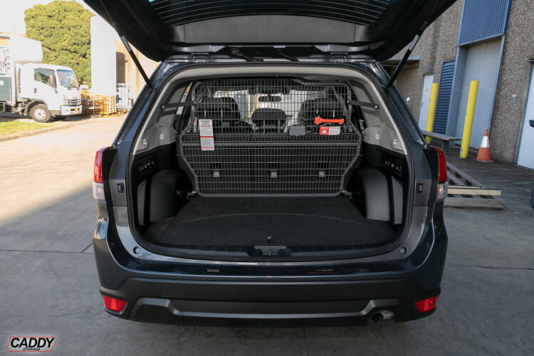 Subaru Forester Rear Position Mesh Cargo Barrier - Caddy Storage Systems