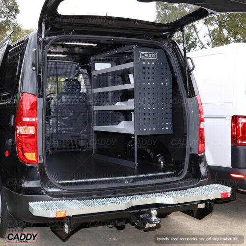 Hyundai iLoad Galvanised Rear Step and Tow Bar - Caddy Storage Systems